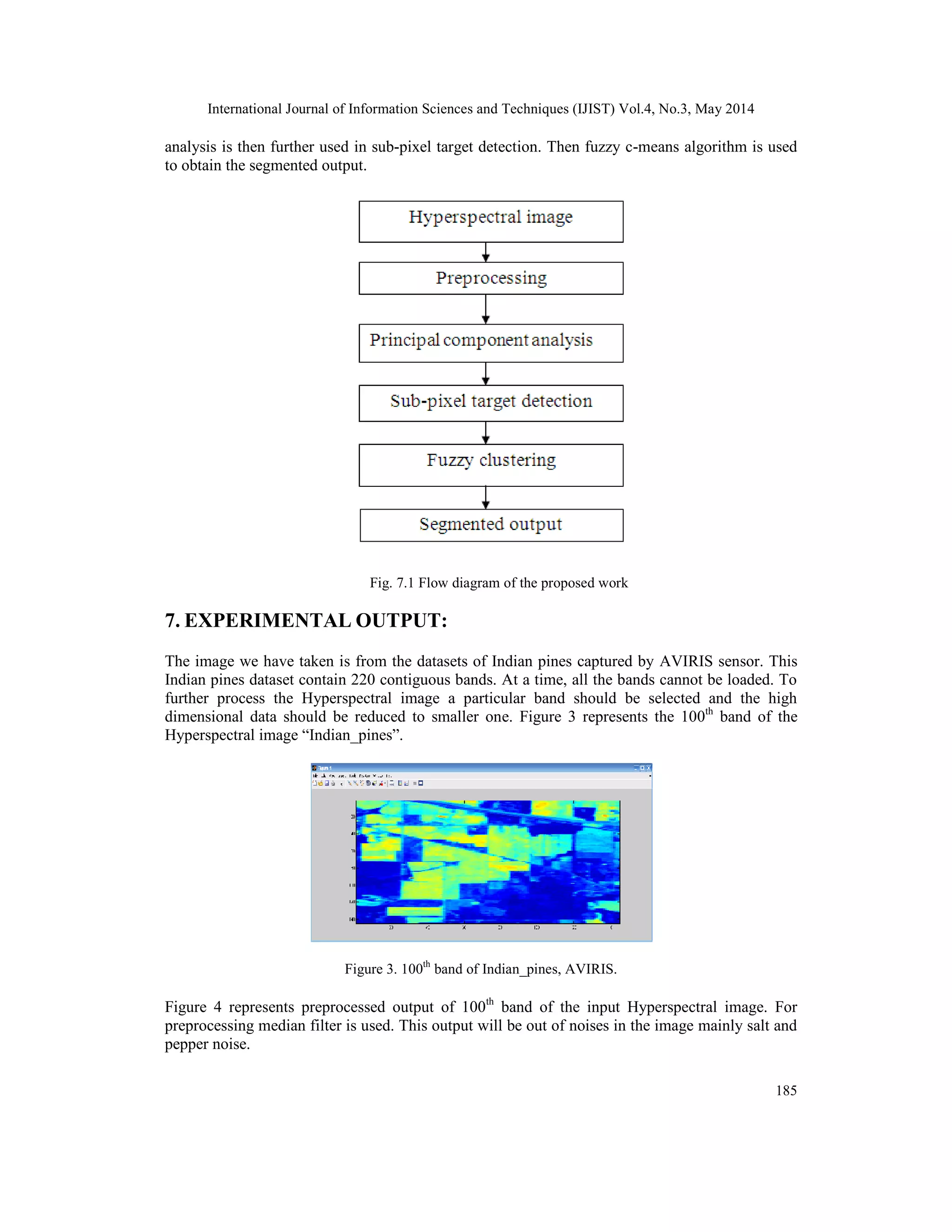 FUZZY BASED HYPERSPECTRAL IMAGE SEGMENTATION USING SUBPIXEL DETECTION | PDF
