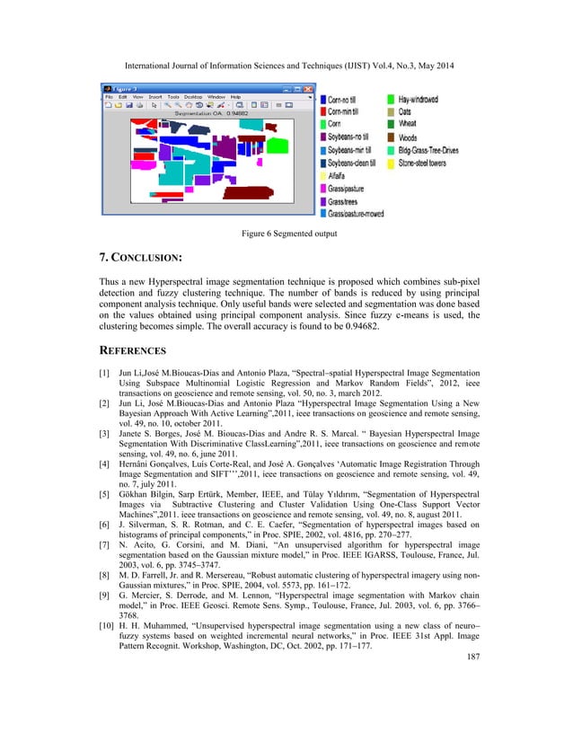 FUZZY BASED HYPERSPECTRAL IMAGE SEGMENTATION USING SUBPIXEL DETECTION | PDF