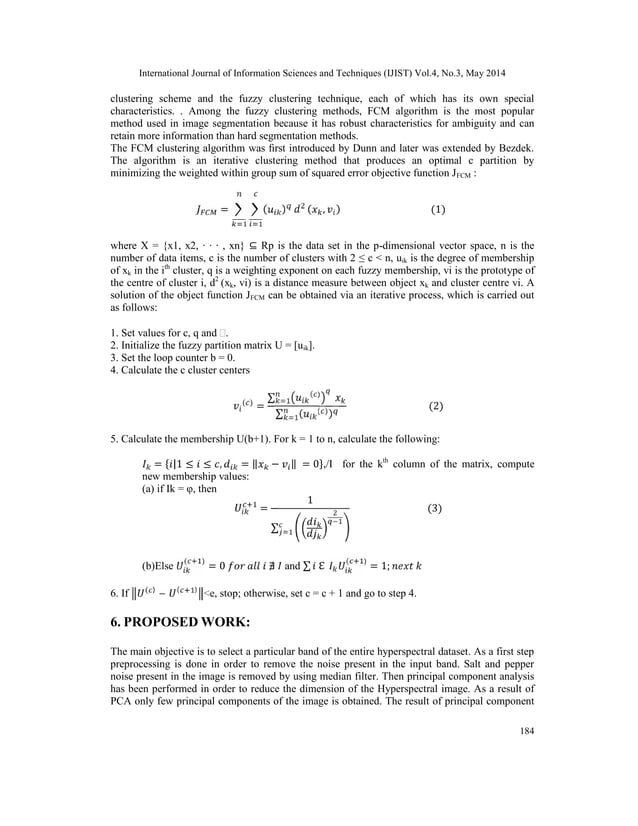FUZZY BASED HYPERSPECTRAL IMAGE SEGMENTATION USING SUBPIXEL DETECTION | PDF