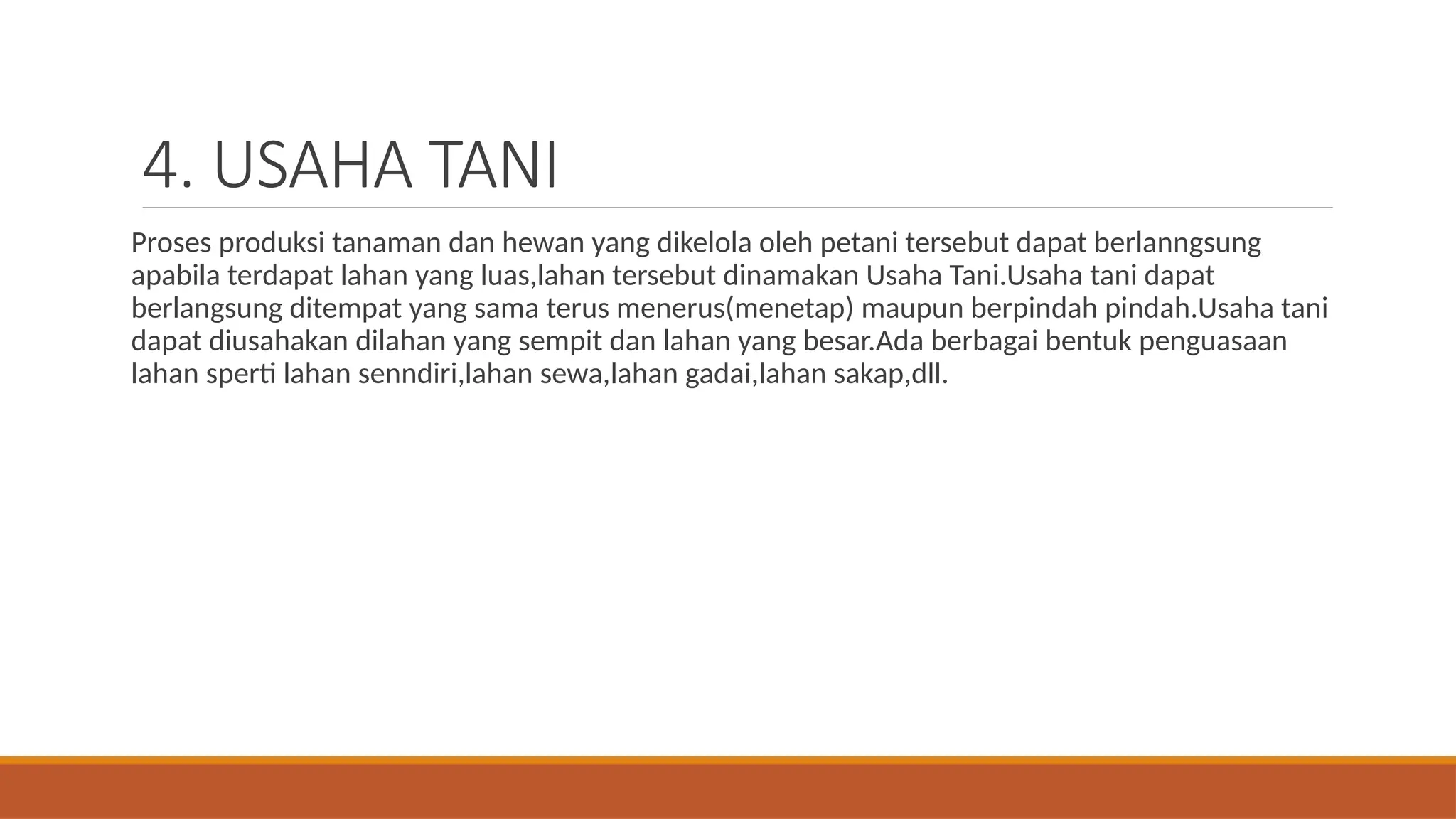 unsur dan ciri pertanian di indonesia berdasarkan konteks umum dan khusus | PPTX