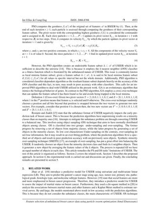 Feature selection of unbalanced breast cancer data using particle swarm optimization | PDF