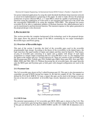 POWER GATING STRUCTURE FOR REVERSIBLE PROGRAMMABLE LOGIC ARRAY | PDF