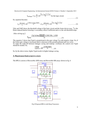 POWER GATING STRUCTURE FOR REVERSIBLE PROGRAMMABLE LOGIC ARRAY | PDF