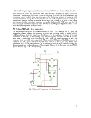 POWER GATING STRUCTURE FOR REVERSIBLE PROGRAMMABLE LOGIC ARRAY | PDF