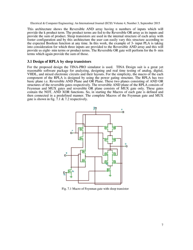 POWER GATING STRUCTURE FOR REVERSIBLE PROGRAMMABLE LOGIC ARRAY | PDF