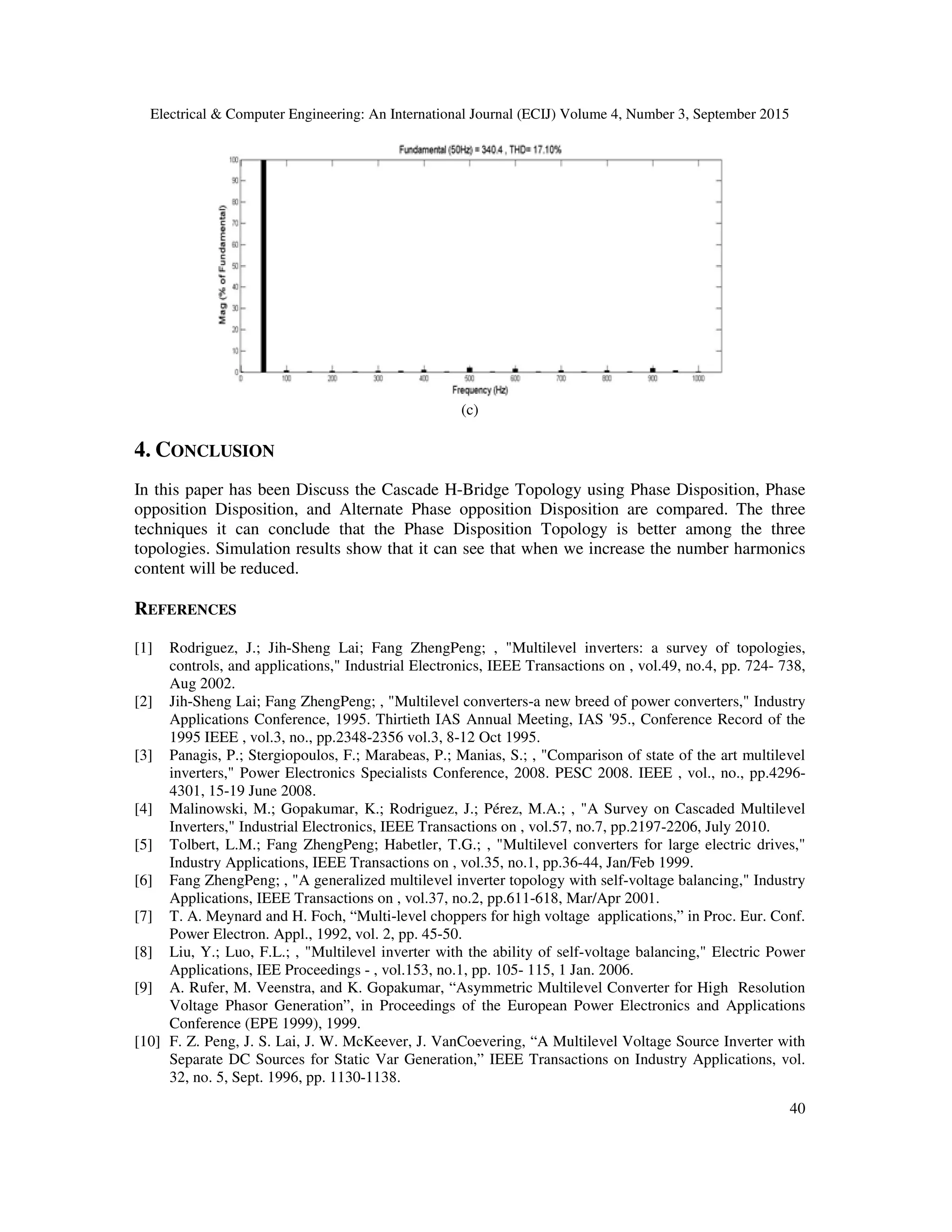 SIMULATION OF CASCADED H- BRIDGE MULTILEVEL INVERTER USING PD, POD, APOD TECHNIQUES | PDF
