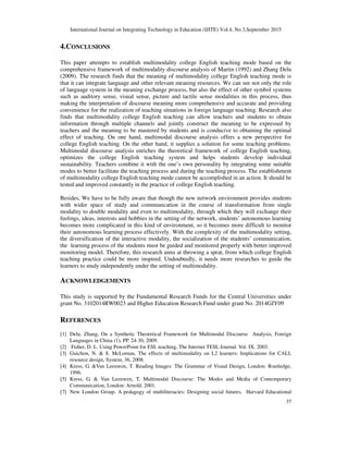 RESEARCH INTO THE NEW MODEL OF COLLEGE ENGLISH TEACHING－A MULTIMODALITY ...