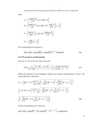 EXACT SOLUTIONS OF SCHRÖDINGER EQUATION WITH SOLVABLE POTENTIALS FOR NON PT/PT-SYMMETRIC | PDF