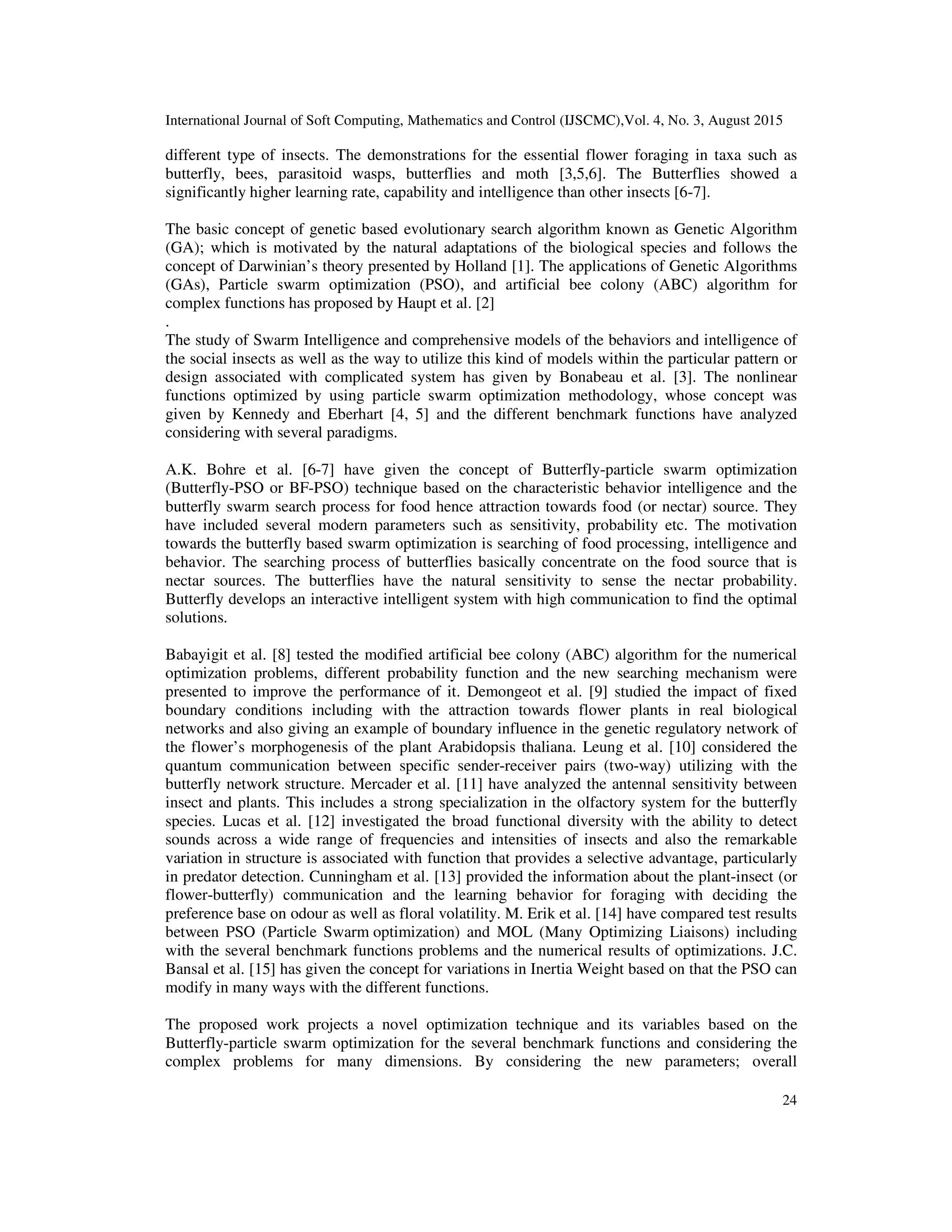 THE BUTTERFLY-PARTICLE SWARM OPTIMIZATION (BUTTERFLY-PSO/BF-PSO ...