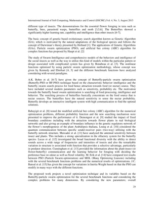 THE BUTTERFLY-PARTICLE SWARM OPTIMIZATION (BUTTERFLY-PSO/BF-PSO ...