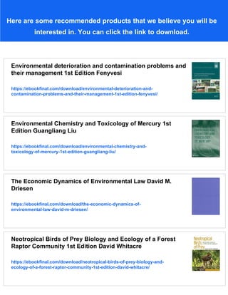Reviews of Environmental Contamination and Toxicology 2011th Edition ...