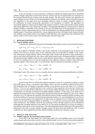A novel two-polynomial criteria for higher-order systems stability boundaries detection and ...