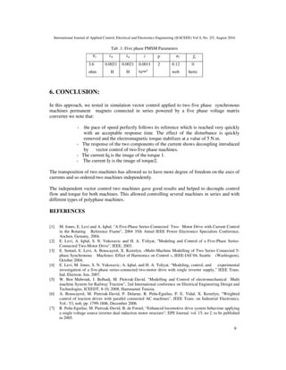 Modelling of a Multi Motors Traction System Connected in Series Using a Matrix Converter | PDF