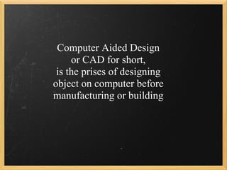 what is CAD | PPT