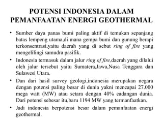 PPT ENERGI PANAS BUMI - ENERGI GEOTHERMAL | PPTX