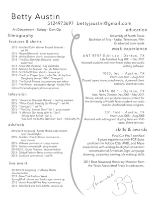 Betty Austin Resume 2-4-16
