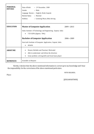 Jeegar Rathod - QA | DOCX | Computer Software and Applications | Computing