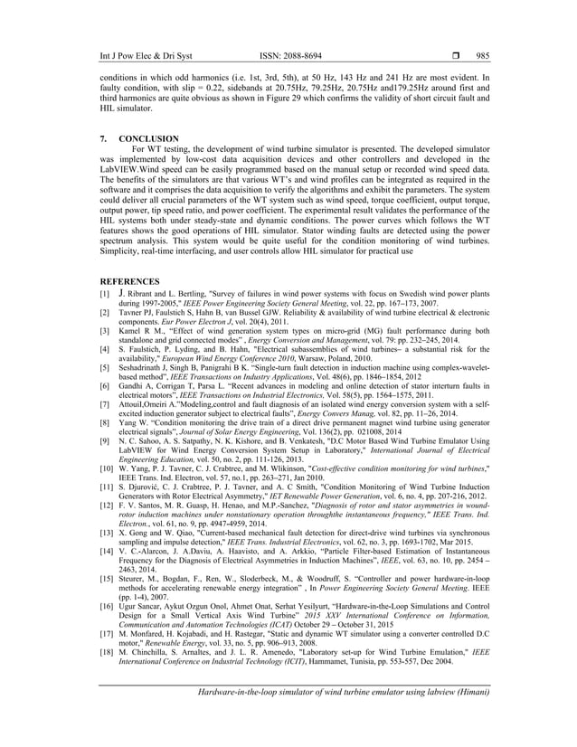Hardware In The Loop Simulator Of Wind Turbine Emulator Using Labview Pdf Simulation Video