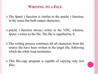 File Handling in c.ppt | Programming Languages | Computing