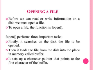 File Handling in c.ppt | Programming Languages | Computing