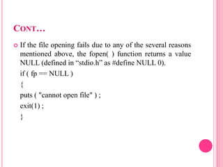 File Handling in c.ppt | Programming Languages | Computing