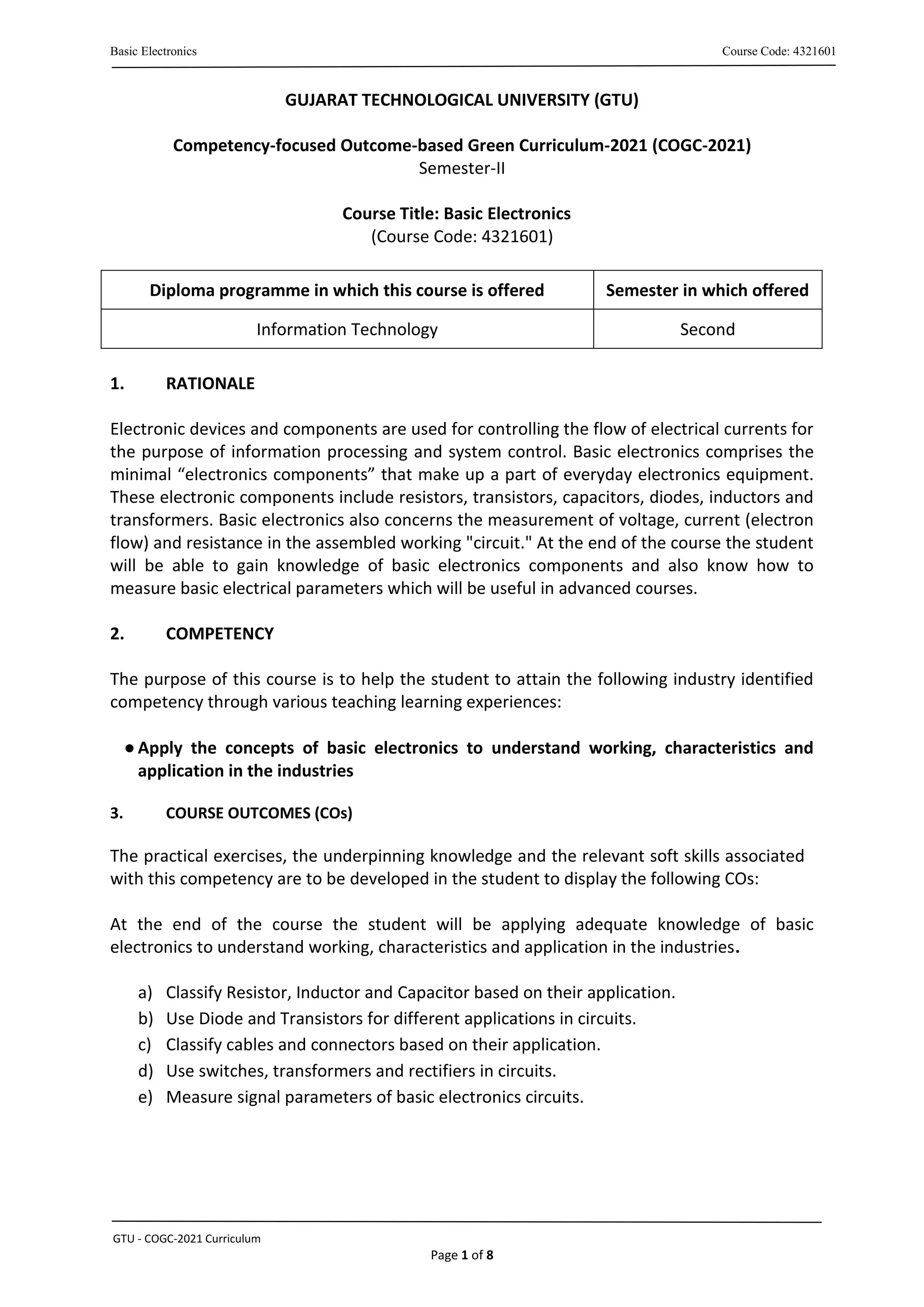 4321601 Basic Electronics syllabus.pdf