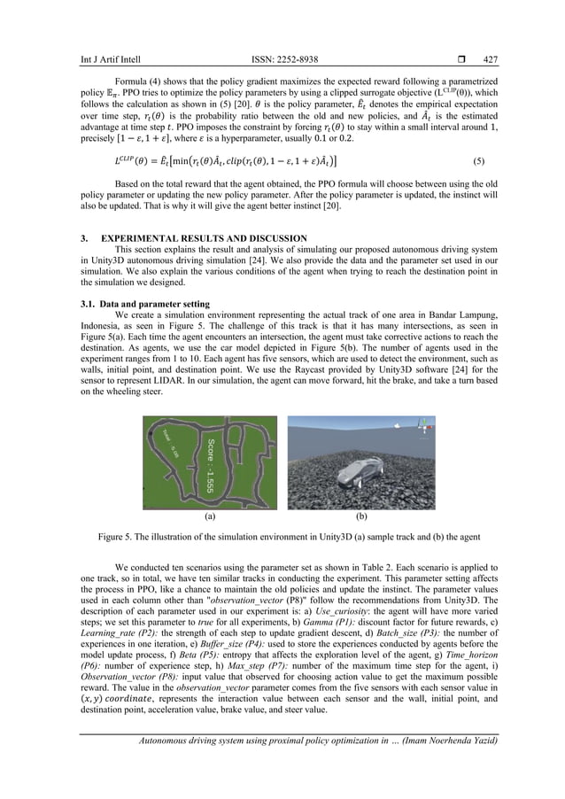 Autonomous Driving System Using Proximal Policy Optimization In Deep Reinforcement Learning