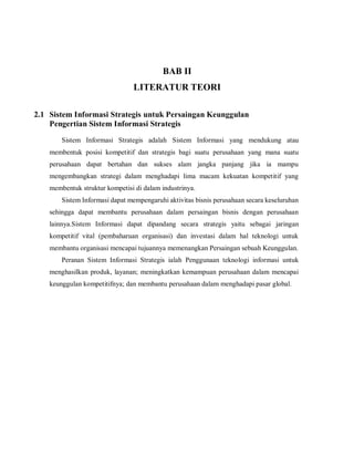 SISTEM INFORMASI UNTUK PERSAINGAN KEUNGGULAN | PDF