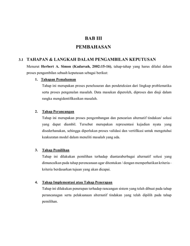 IMPLEMENTASI APLIKASI SISTEM PENGAMBILAN KEPUTUSAN | PDF