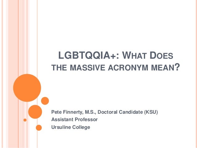 Lgbtqia Full Acronym