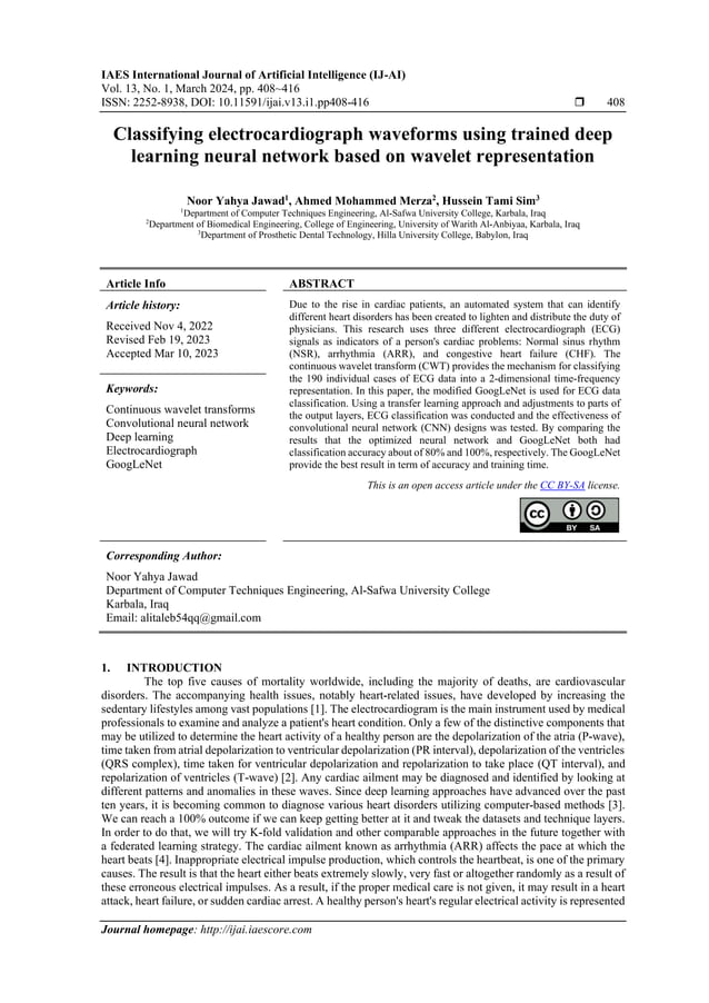 Classifying electrocardiograph waveforms using trained deep learning neural network based on ...