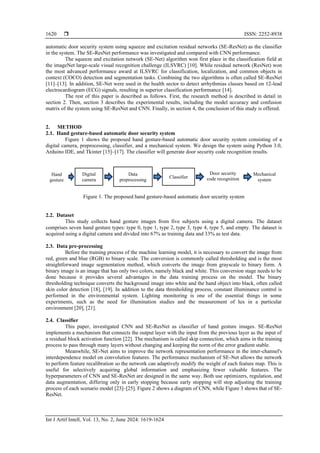Hand gesture-based automatic door security system using squeeze and excitation residual networks ...