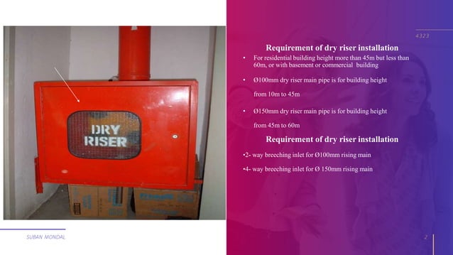 Basics of dry riser & wet riser | PPTX