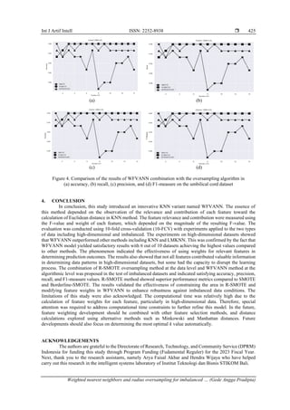 Weighted nearest neighbors and radius oversampling for imbalanced data ...