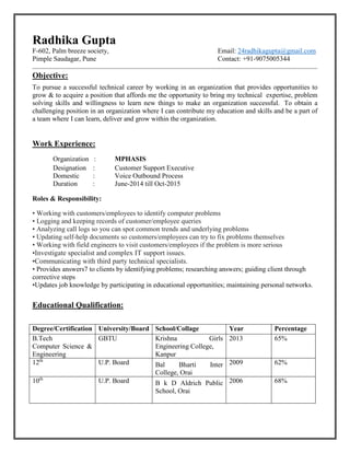 RadhikaGupta_Resume | PDF