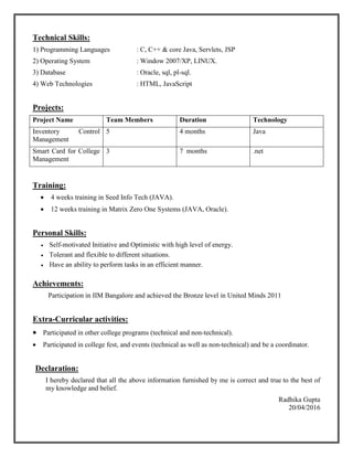 RadhikaGupta_Resume | PDF