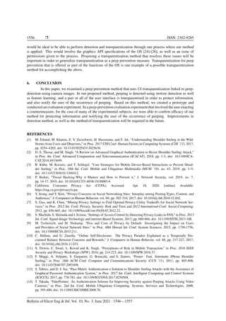 Examining a display-peeping prevention method that uses real-time UI part transparency linked to ...