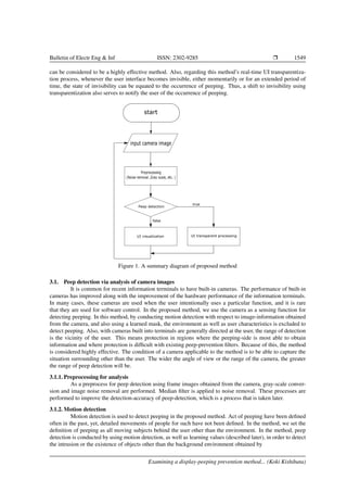Examining a display-peeping prevention method that uses real-time UI part transparency linked to ...