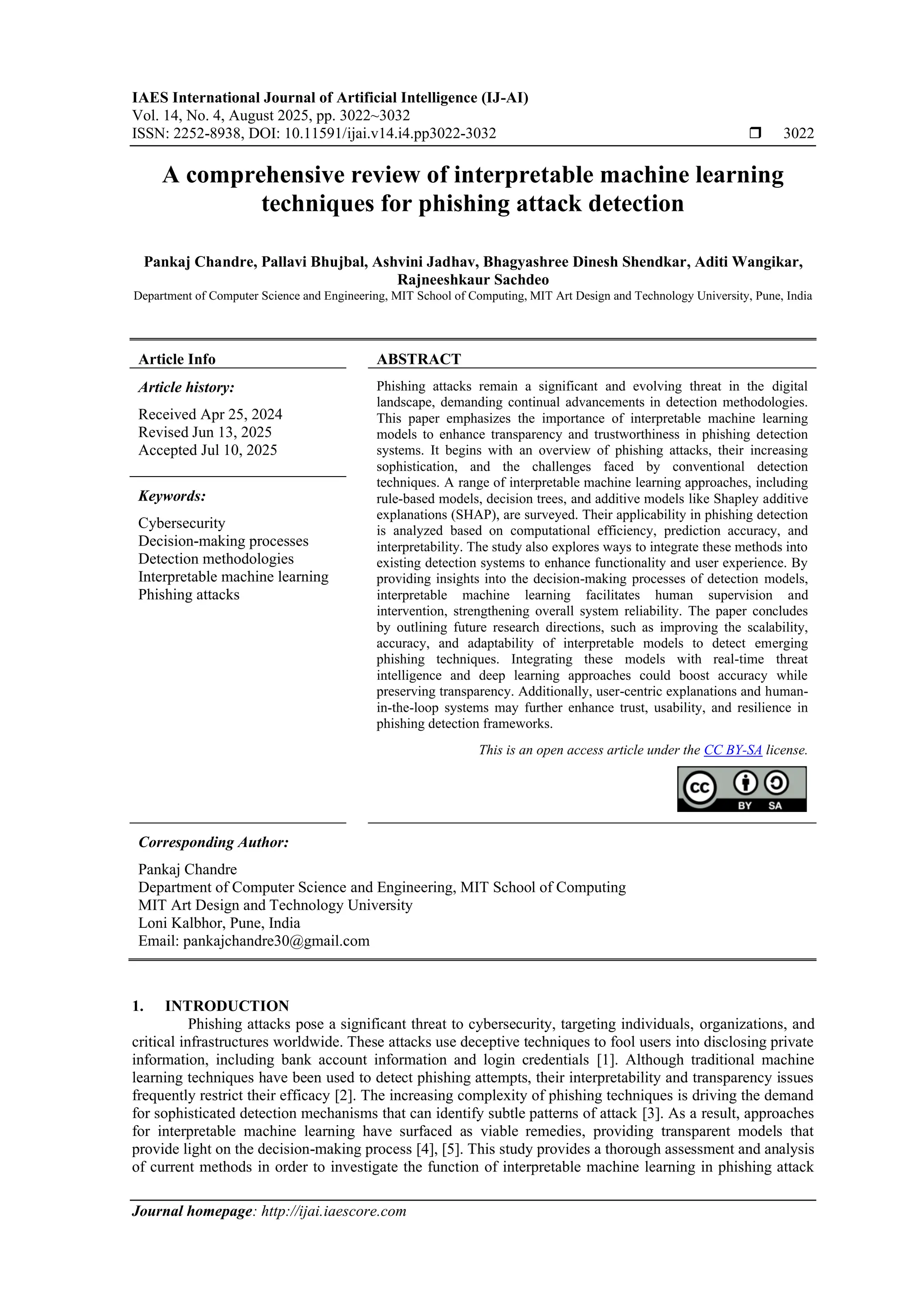 A comprehensive review of interpretable machine learning techniques for phishing attack ...