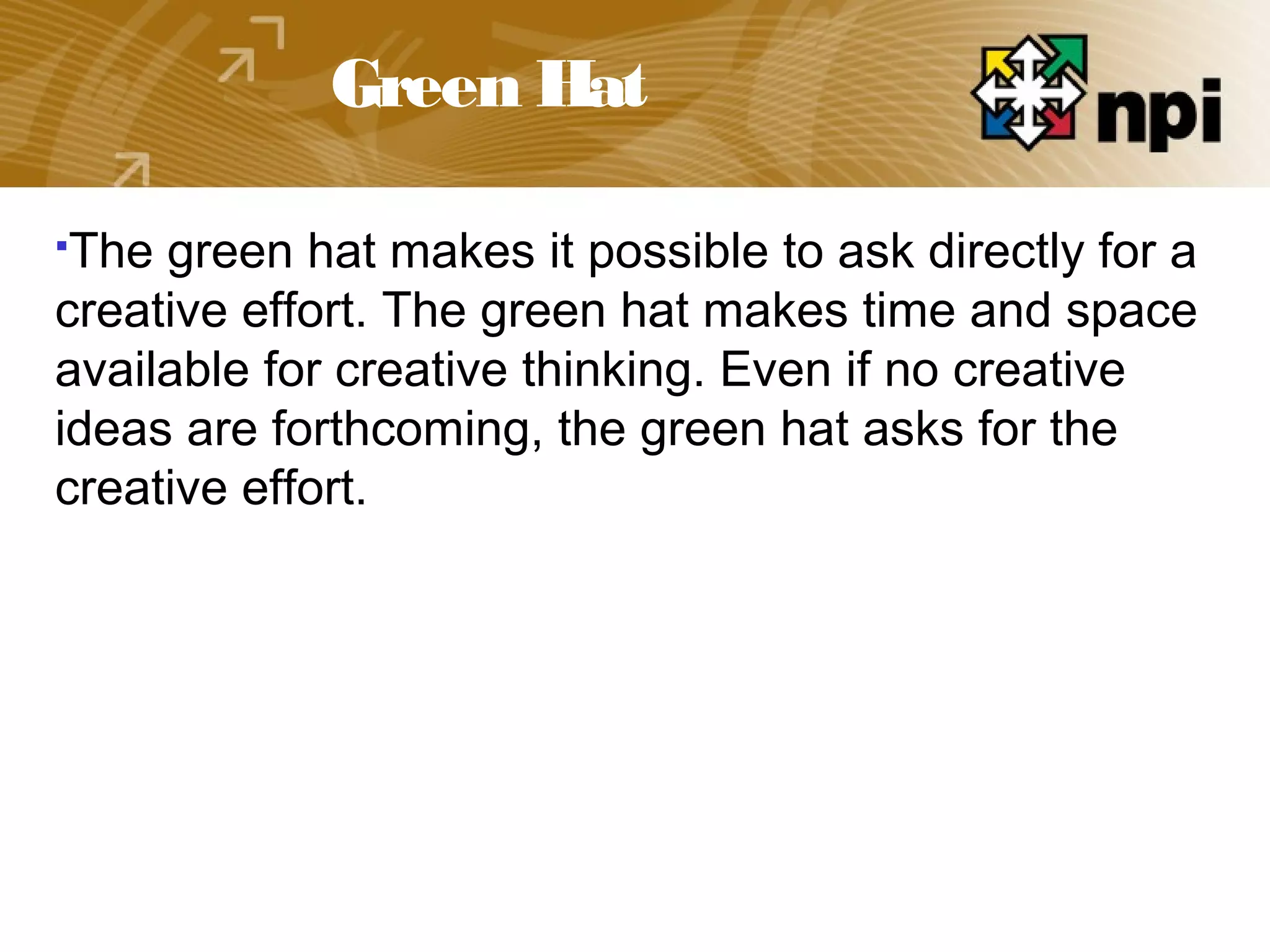 Six thinking hats.PPT