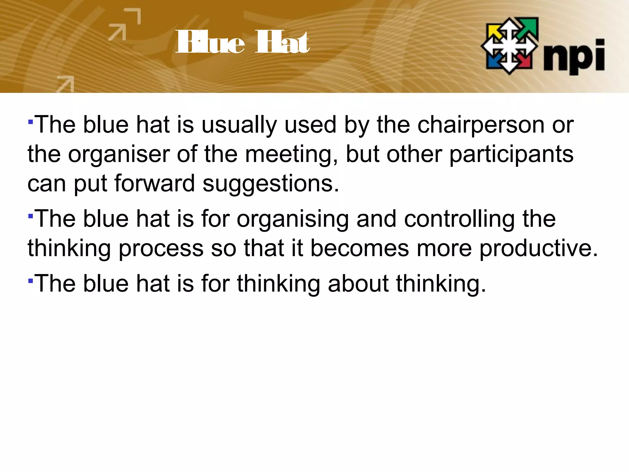 Six thinking hats.PPT