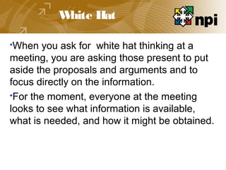 Six thinking hats.PPT