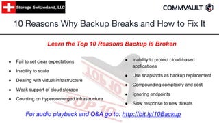 Webinar: 10 Reasons Why Backup Breaks and How to Fix It | PPT