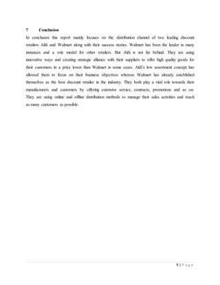 Comparison of marketing channels-Aldi & Walmart | DOCX | Retail ...