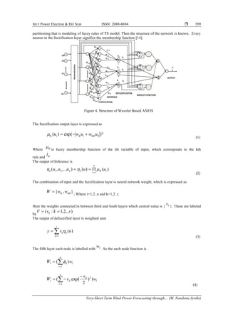 Very-Short Term Wind Power Forecasting through Wavelet Based ANFIS | PDF
