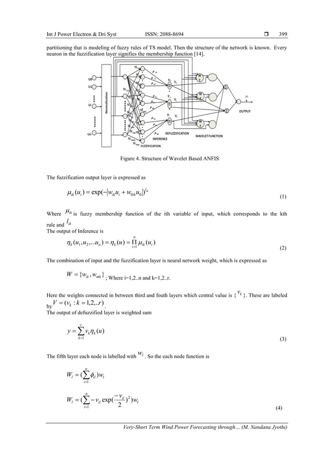 Very-Short Term Wind Power Forecasting through Wavelet Based ANFIS | PDF | Free Download