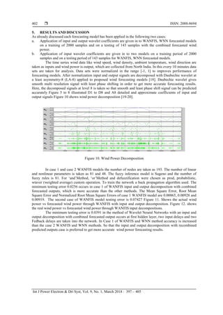 Very-Short Term Wind Power Forecasting through Wavelet Based ANFIS | PDF