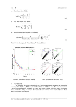 Very-Short Term Wind Power Forecasting through Wavelet Based ANFIS | PDF