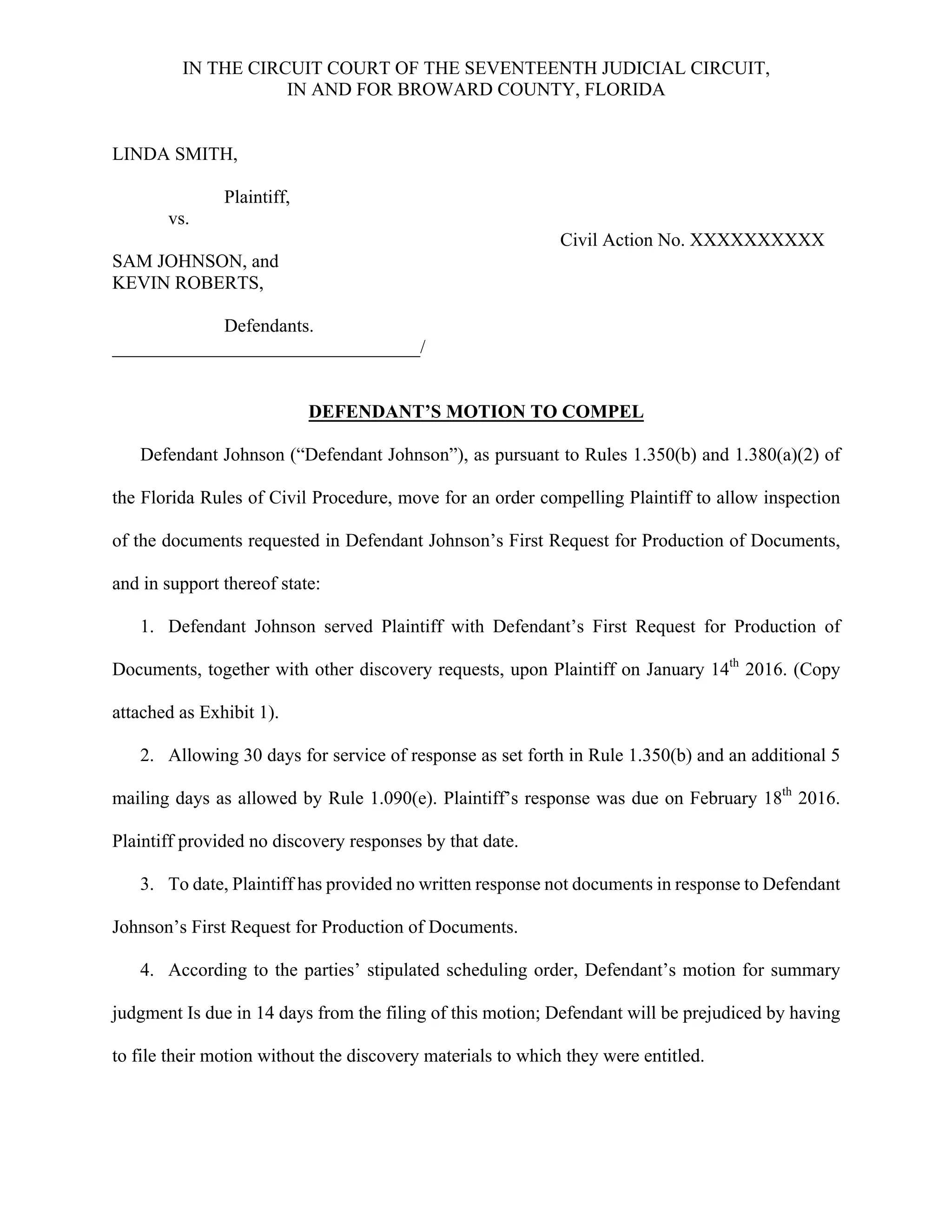 Motion To Compel | PDF