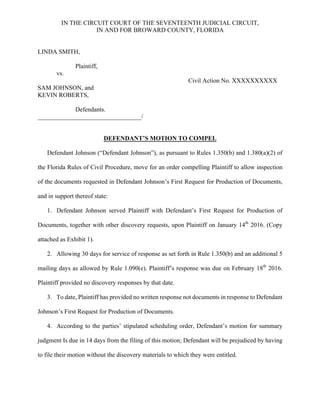 Motion To Compel | PDF